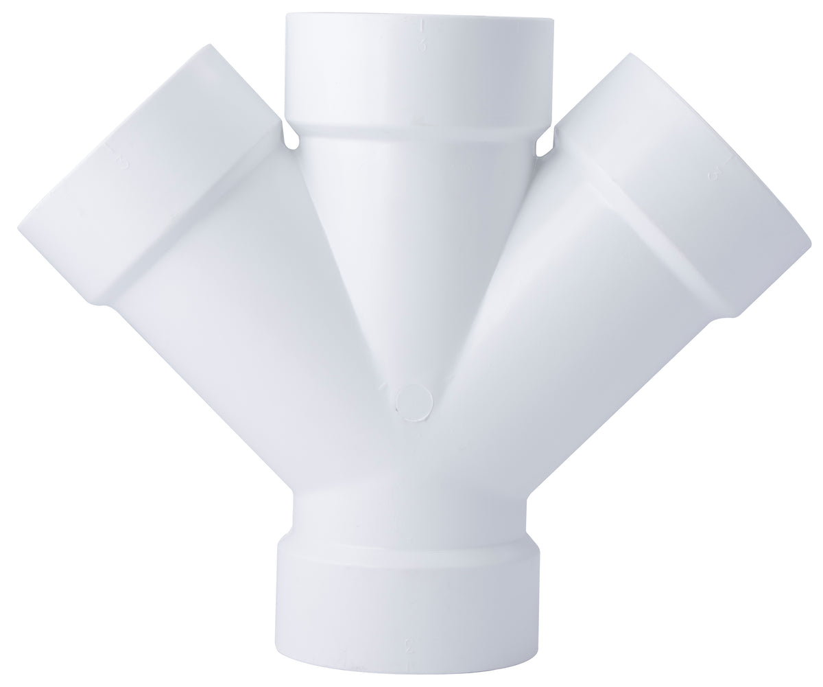 double tee 45 ° dwv pvc | elbow45.com