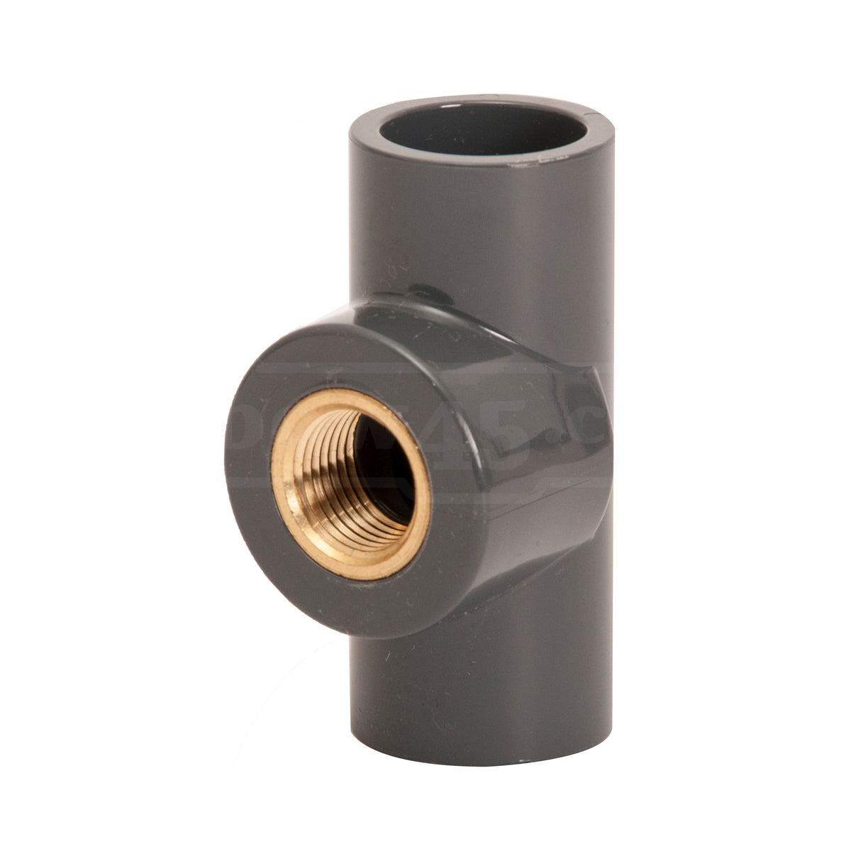 female Tee brass insert pvc SCH80 | elbow45.com